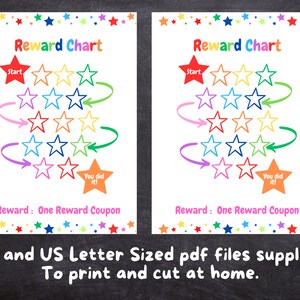 Kids Reward Chart & Coupons: Printable Behavior Management (digital ...
