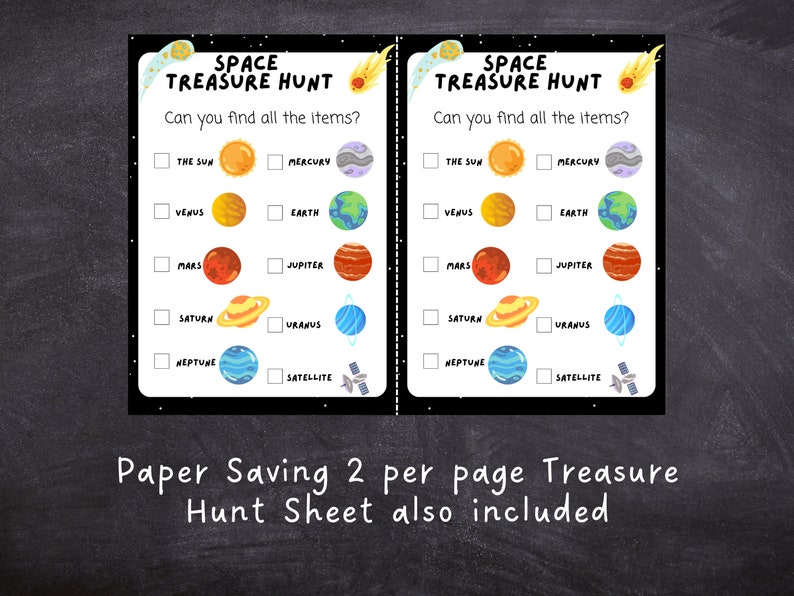 Space Treasure Hunt: Kids Birthday Party Game (digital Download) - Etsy