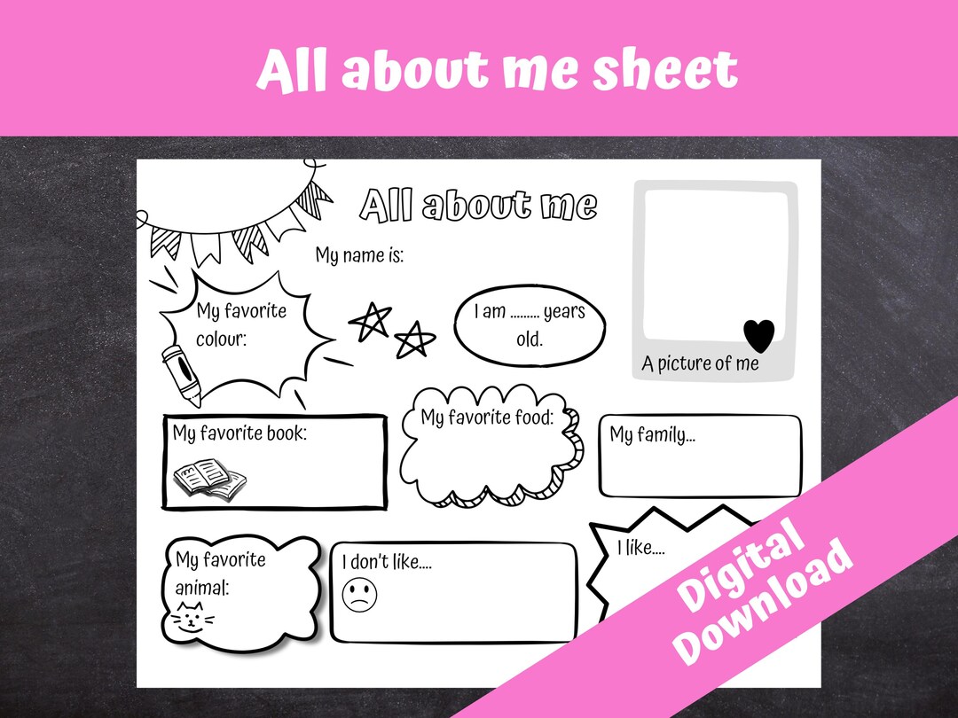 All About Me Sheet, New Student Resource, New Class Sheet, Getting to ...