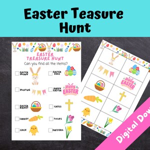 Easter Treasure Hunt, Easter Bunny, Scavenger Hunt, Kids Games, Egg ...