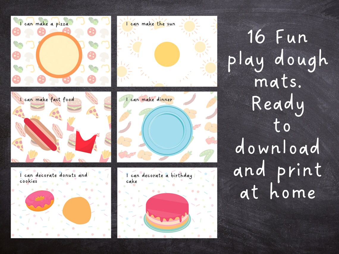Play Dough Mats, Creative Fun, Printable Play Dough Mats,, Homeschool ...