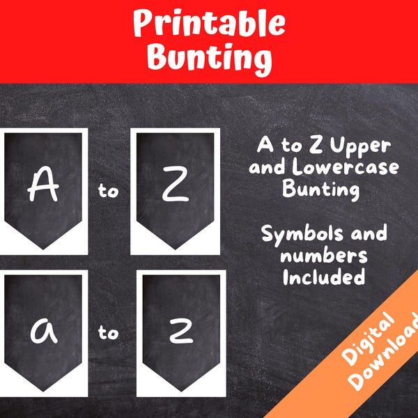 Chalkboard Bunting - Etsy