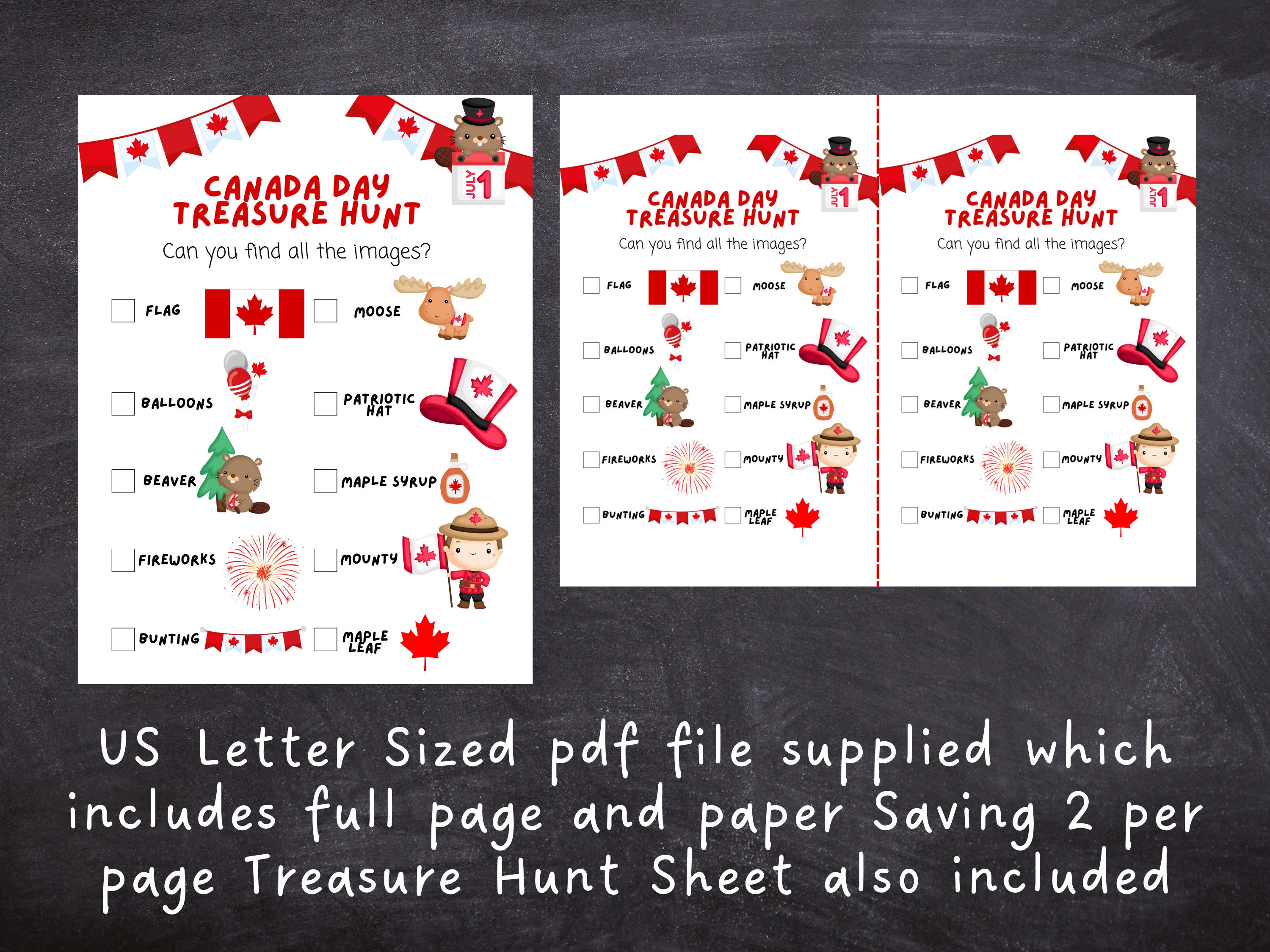 Canada Day Treasure Hunt Game: Printable Scavenger Hunt (digital ...