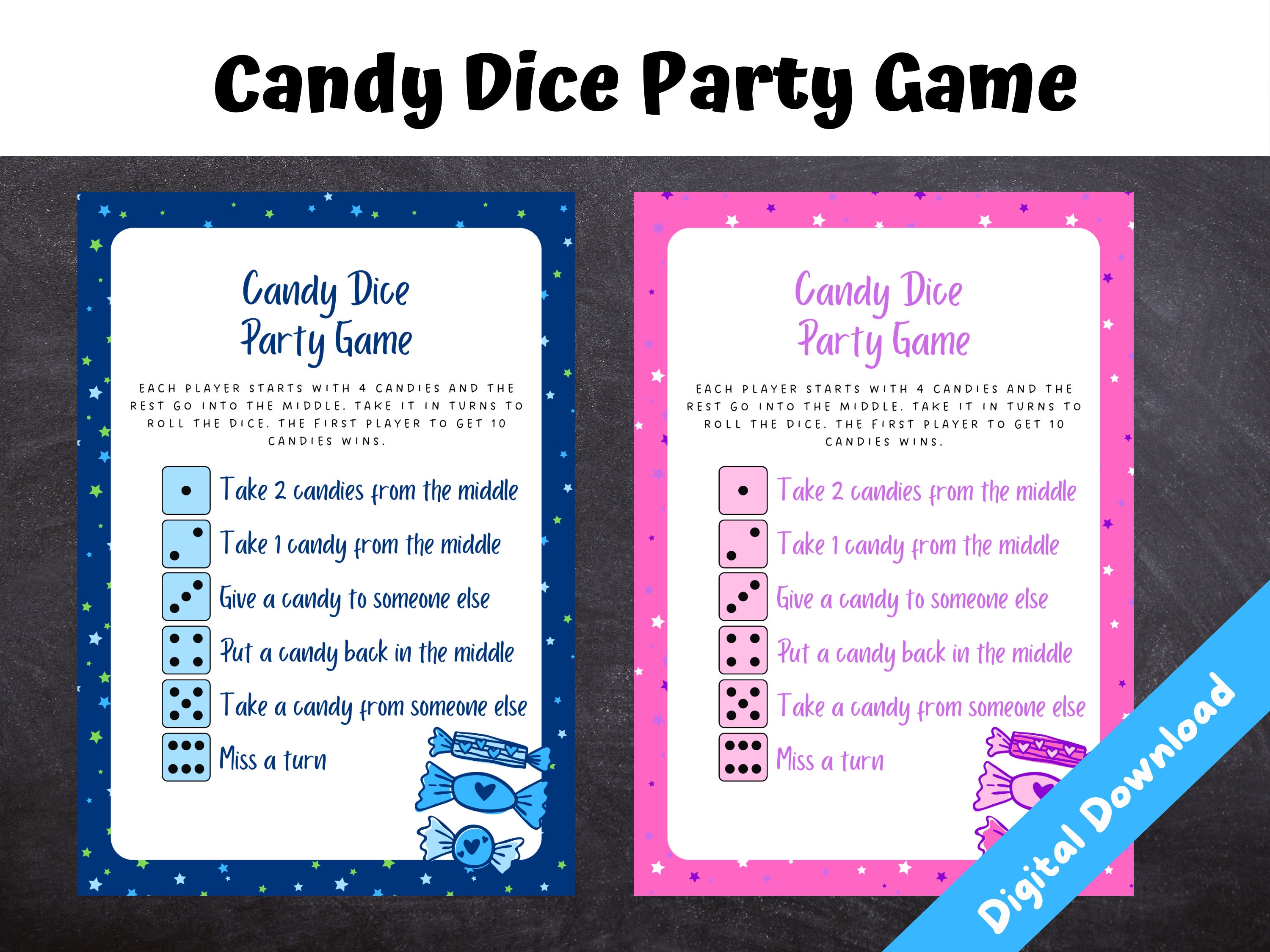 Candy Dice Party Game | Kids Birthday Party | Dice Game | Boys or Girls ...