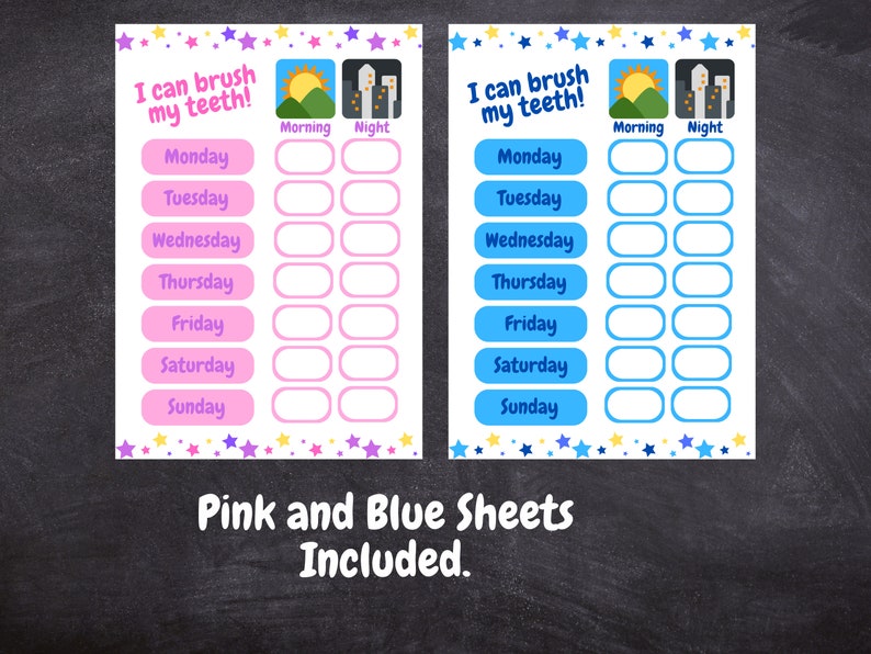Teeth Brushing Chart | Kids Weekly Routine, Visual Aid (digital ...
