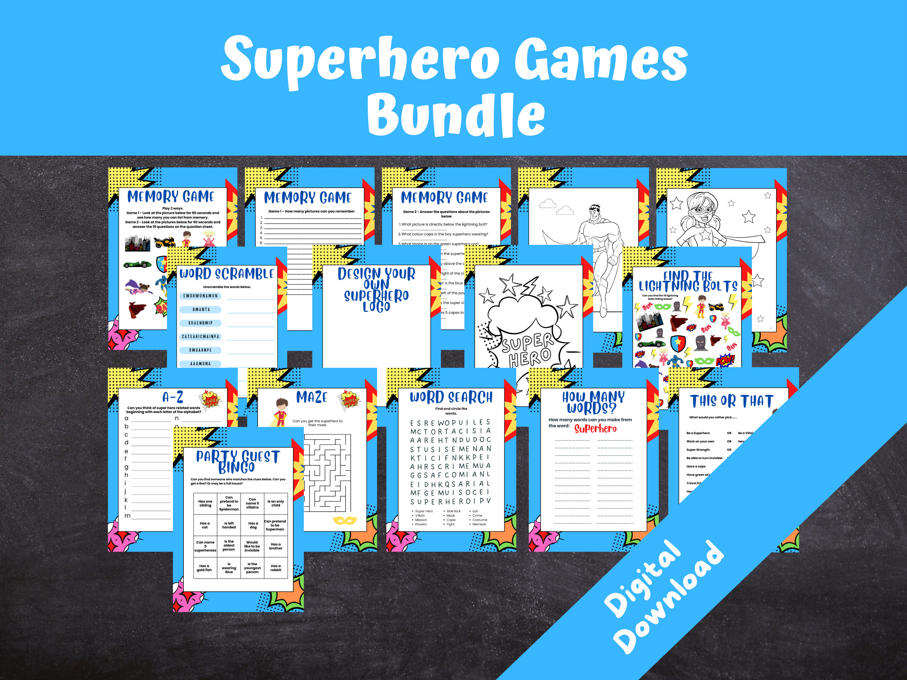 Superhero Birthday Party Games