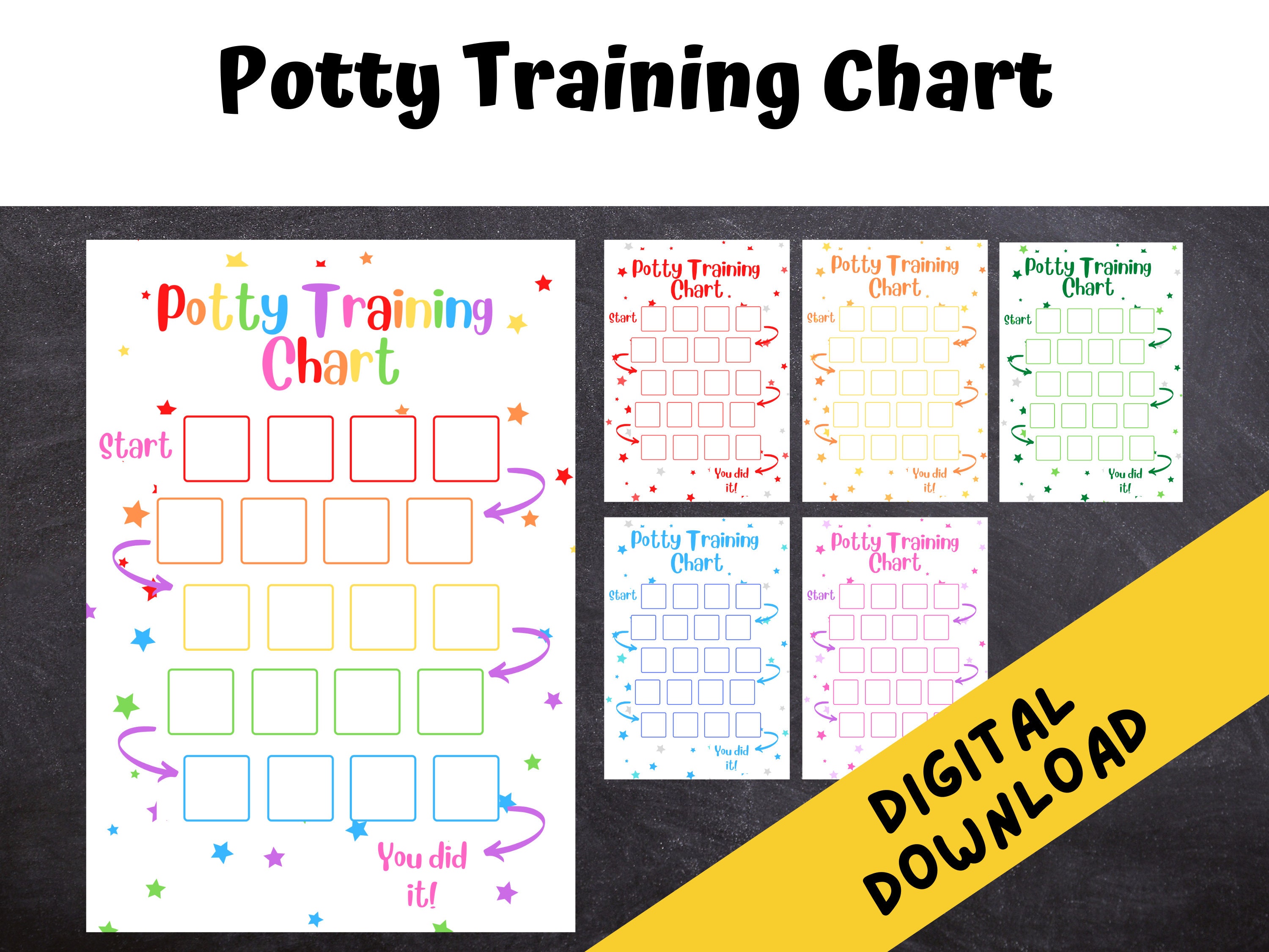 Potty Training Chart, Kids Toilet Training, Using the Toilet, Toddler ...