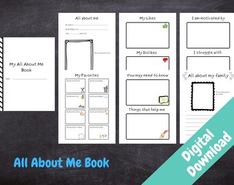 All About Me Booklet - Etsy