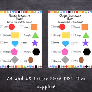 Shapes Treasure Hunt | Kids Birthday Party Games | Shape Scavenger Hunt ...