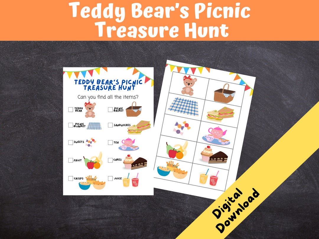 Teddy Bear’s Picnic Treasure Hunt , Kids Birthday Party Games ...