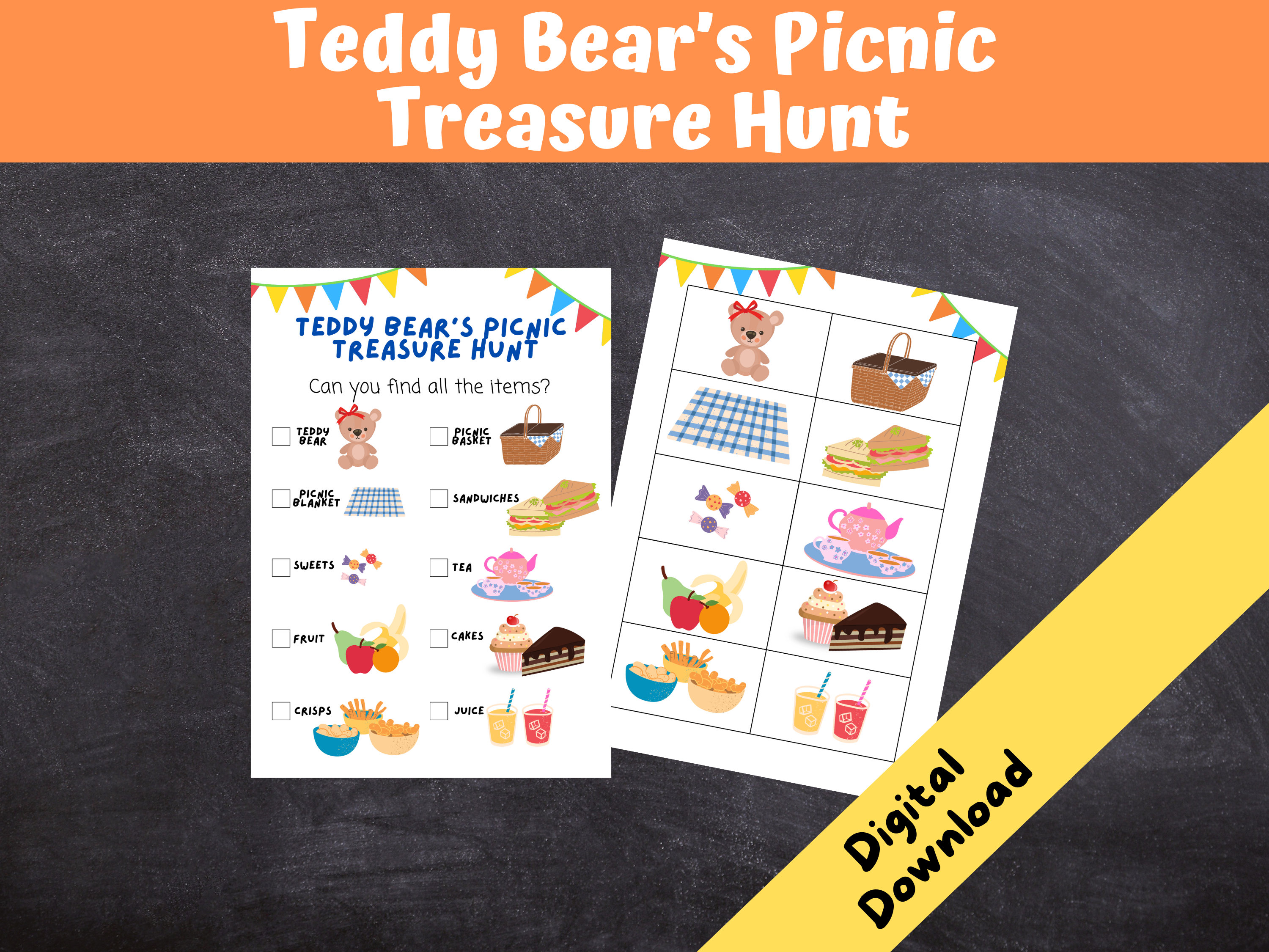 Teddy Bear Picnic Treasure Hunt: Kids Birthday Game (digital Download ...