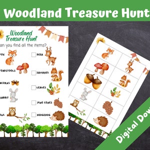 Woodland Treasure Hunt | Kids Birthday Party Games | Scavenger Hunt ...