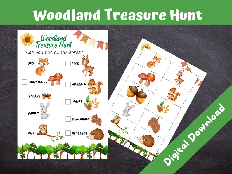 Woodland Treasure Hunt | Kids Birthday Party Games | Scavenger Hunt ...