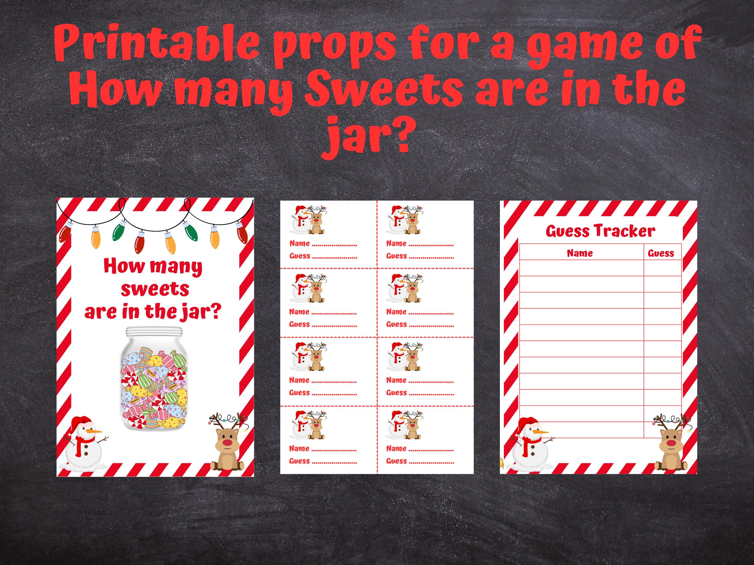 How Many Sweets Are in the Jar Game, Christmas Fayre, Guessing Game ...