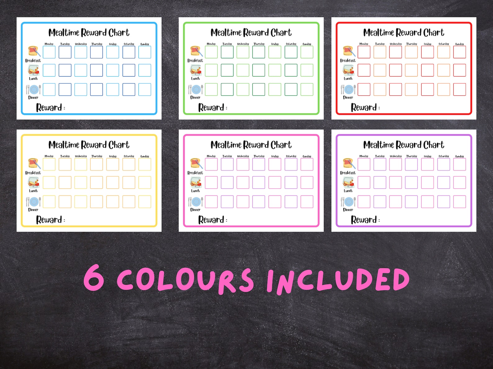 Mealtime Reward Chart, Kids Reward Chart, Fussy Eaters, Picky Eaters ...