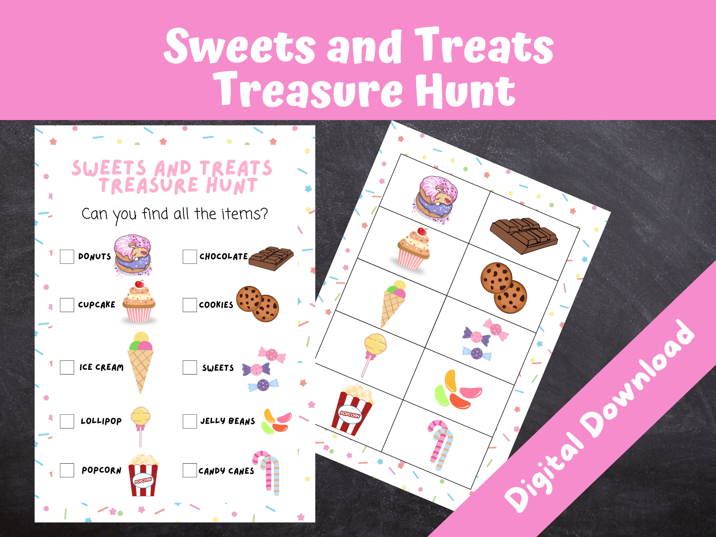 Sweets and Treats Themed Treasure Hunt | Kids Birthday Party Games ...