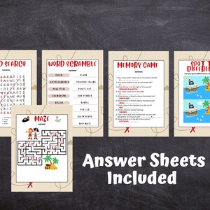 Pirate Party Games Bundle, Kids Birthday, Pirate Party Activity Pack ...