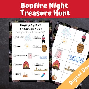 Bonfire Night Themed Treasure Hunt, Kids Bonfire Party Games, 5th ...