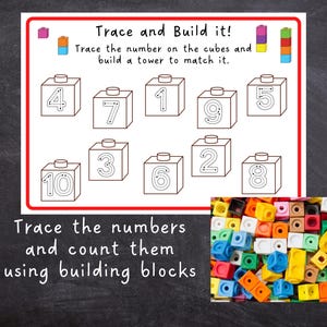 Number Tracing and Counting Worksheets, Number Formation, Printable ...