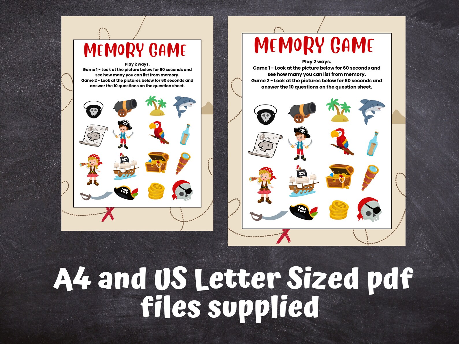 Pirate Party Games Bundle, Kids Birthday, Pirate Party Activity Pack ...