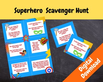 Superhero Scavenger Hunt - Etsy