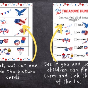 Fourth of July Treasure Hunt, Kids Party Game, Scavenger Hunt, 4th of ...