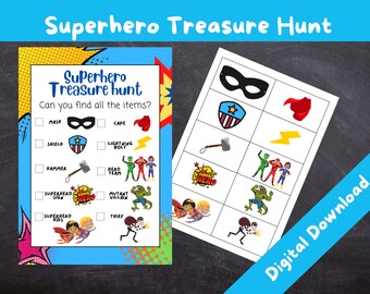 Superhero Scavenger Hunt - Etsy
