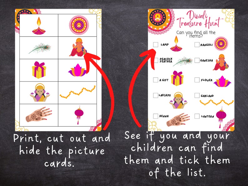 Diwali Treasure Hunt, Kids Diwali Game, Diwali Scavenger Hunt, Diwali ...