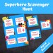 Superhero Scavenger Hunt | Kids Birthday Party Games | Superhero ...