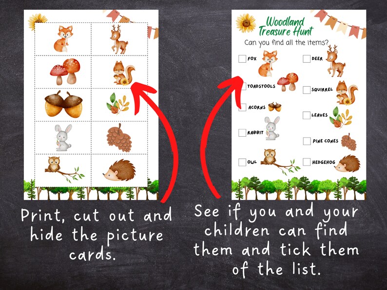 Woodland Treasure Hunt | Kids Birthday Party Games | Scavenger Hunt ...