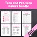 Printable Games Bundle, Tween Birthday Games, Girls Birthday Party ...
