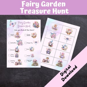 Fairy Garden Treasure Hunt , Kids Birthday Party Games, Scavenger Hunt ...