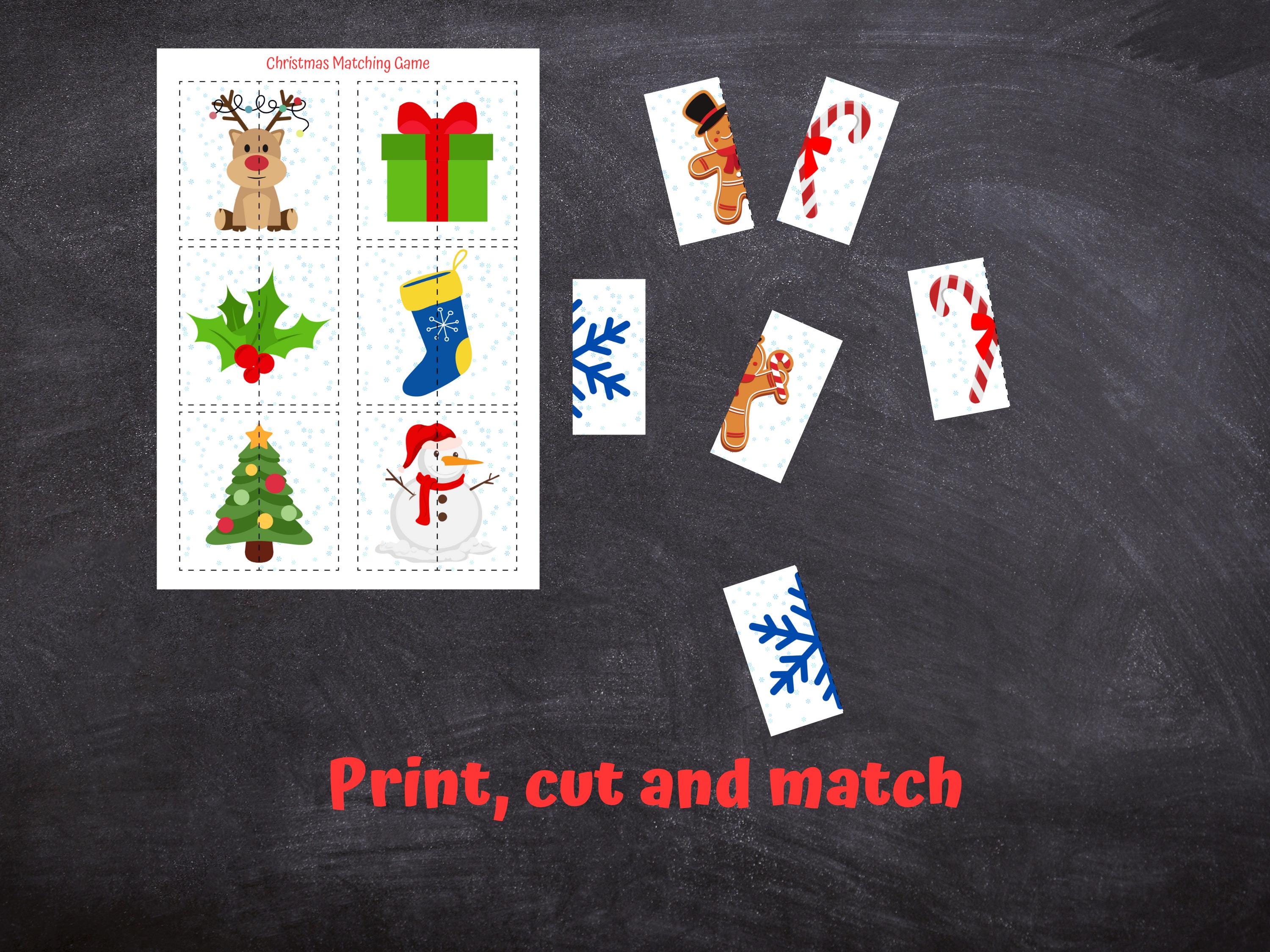 Christmas Matching Game: Printable Pairs Activity (digital Download) - Etsy