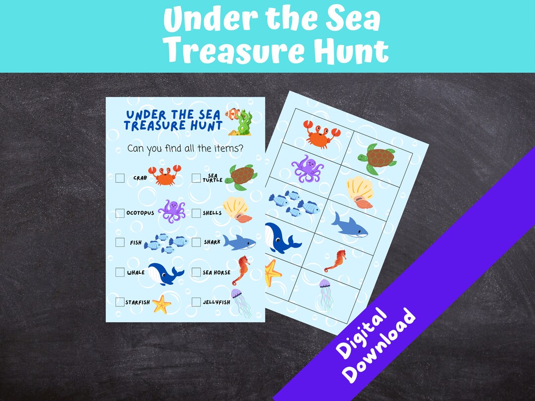 Under the Sea Treasure Hunt | Kids Birthday Party Games | Scavenger ...