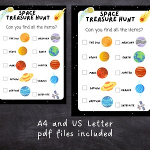 Space Treasure Hunt: Kids Birthday Party Game (digital Download) - Etsy