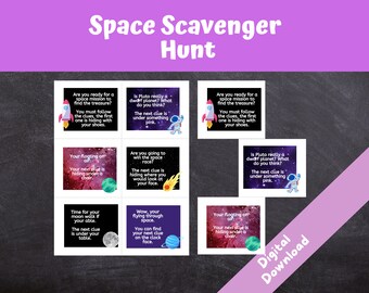 Printable & Editable Scavenger Hunt Space Wars // Birthday Party Game ...