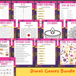 Diwali Games Bundle Activities for Adults & Kids Printable - Etsy