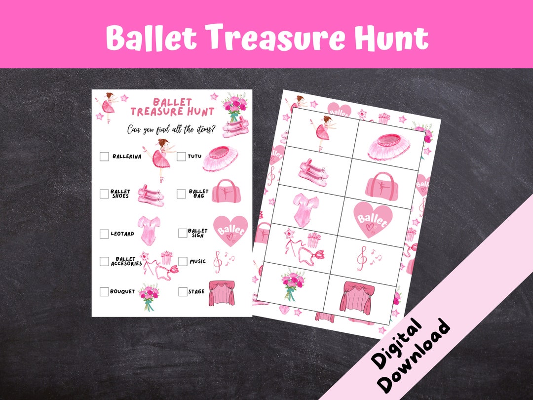 Ballet Themed Treasure Hunt, Child Kids Tweens Birthday Party Games ...