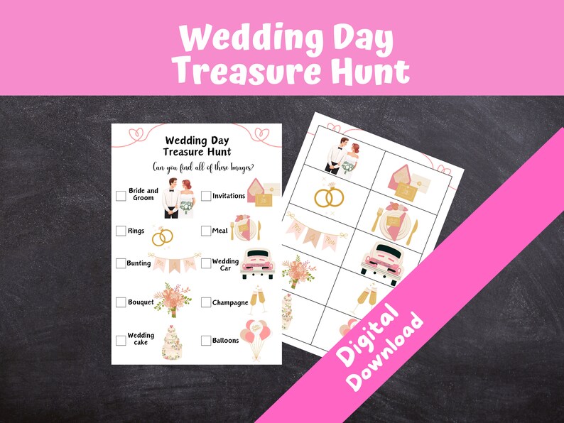 Wedding Treasure Hunt for Kids, Wedding Games for Kids, Wedding ...