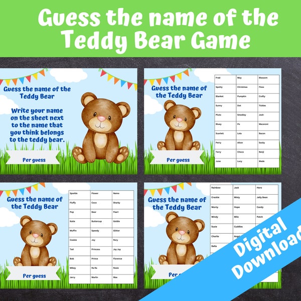 Guess the Name Printable - Etsy UK
