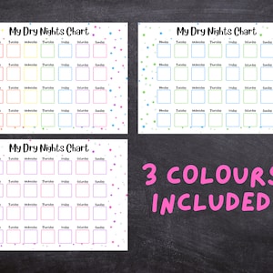 My Dry Nights Reward Chart | Potty Training | Bed Wetting Support ...