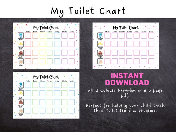 My Toilet Chart Potty Training Child Toddler. Reward Chart | Etsy