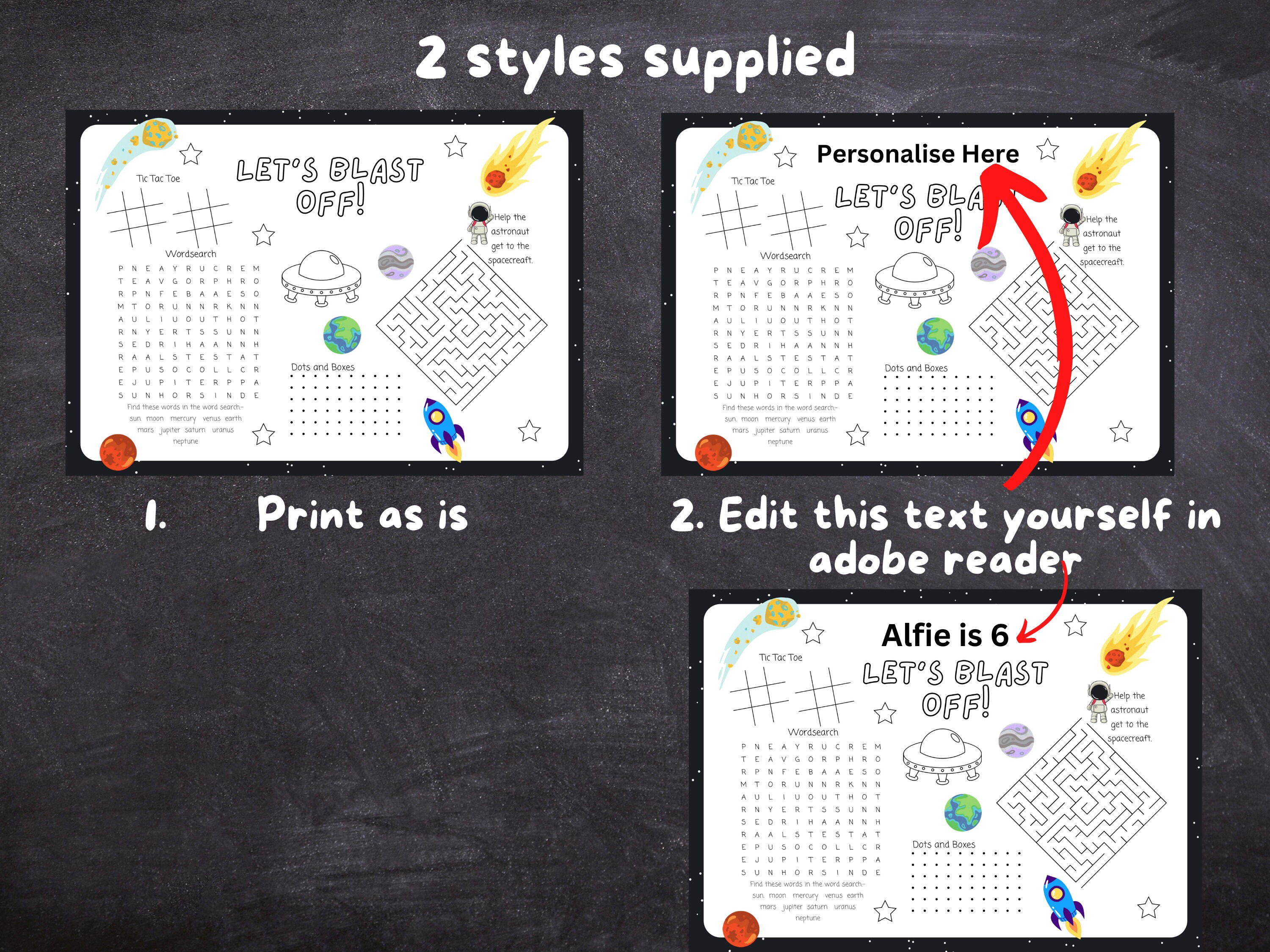 Space Activity Sheet, Coloring Sheet, Space Party, Kids Birthday ...