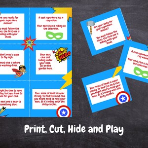 Superhero Scavenger Hunt Kids Birthday Party Games - Etsy