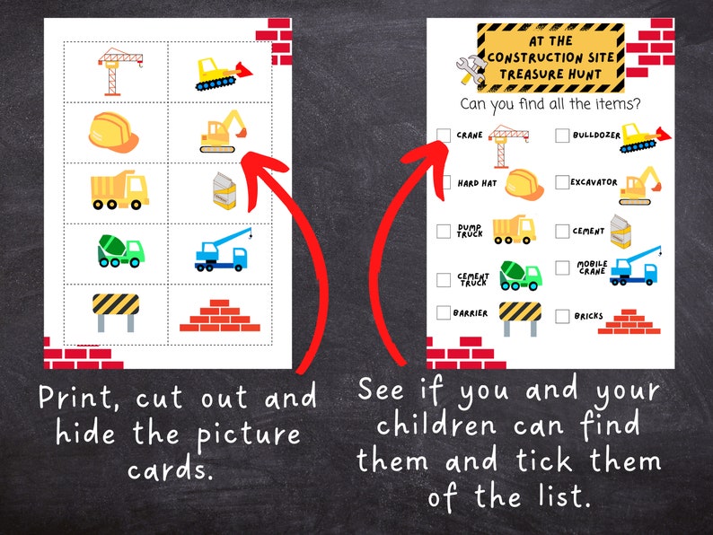 Construction Site Treasure Hunt: Kids Birthday Party Game (digital ...