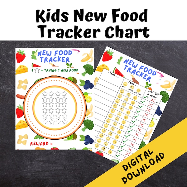 Food Chart for Autism Kids - Etsy UK