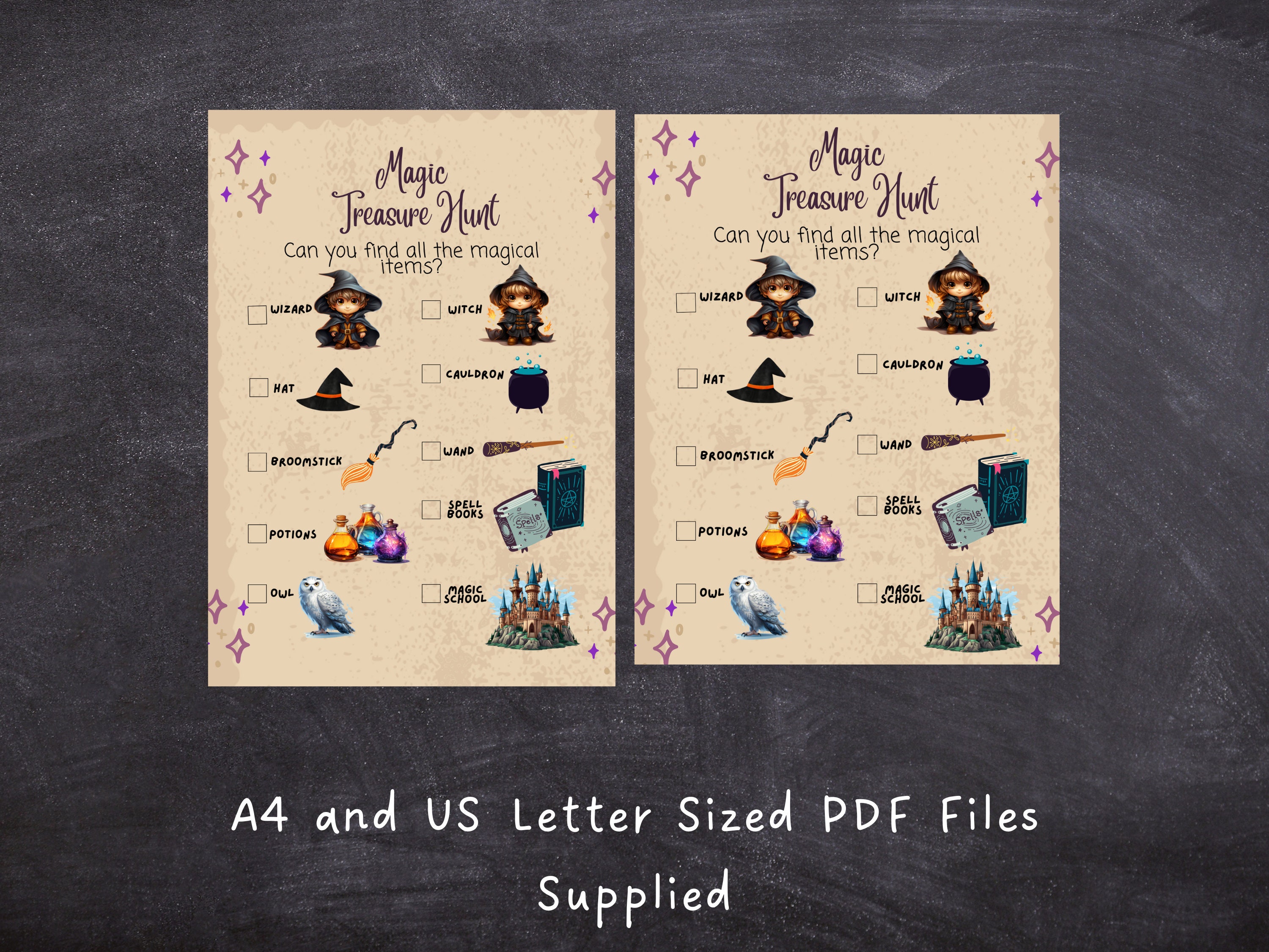 Magic Treasure Hunt , Kids Birthday Party Games, Scavenger Hunt, Wizard ...