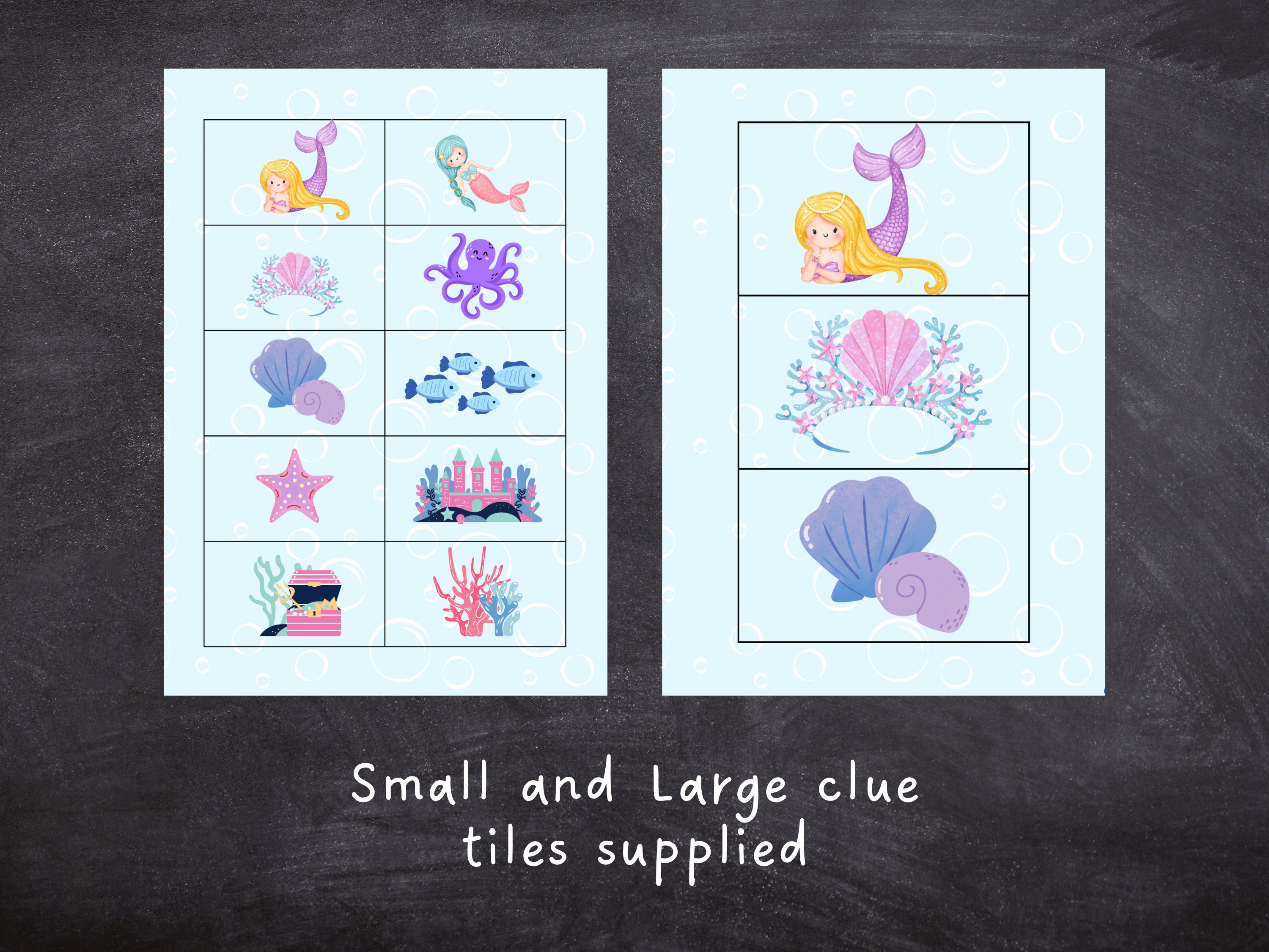 Mermaid Treasure Hunt Kids Birthday Party Games Scavenger - Etsy