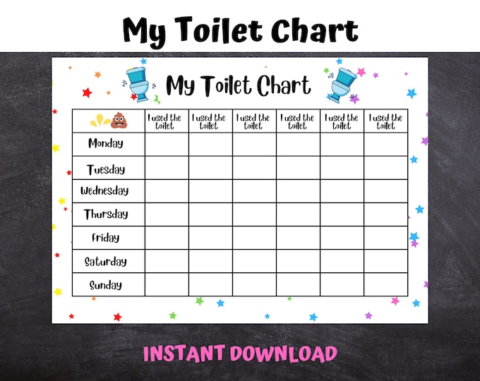 Toilet Training Chart - Etsy Australia