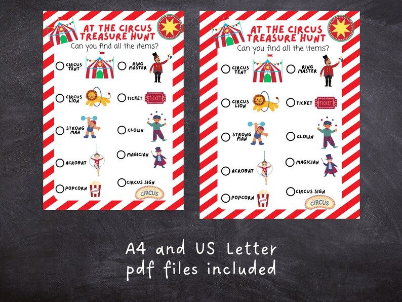 At the Circus Treasure Hunt | Kids Birthday Party Games | Circus ...